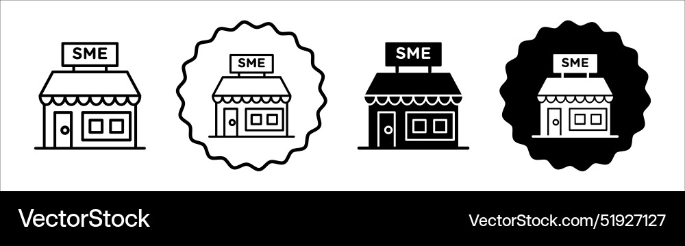 Sme icon symbol set collection simple sign – Royalty-Free Vector ...