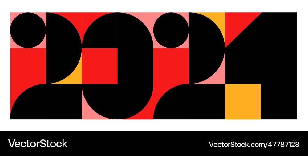 2024 new year numbers geometric style Royalty Free Vector