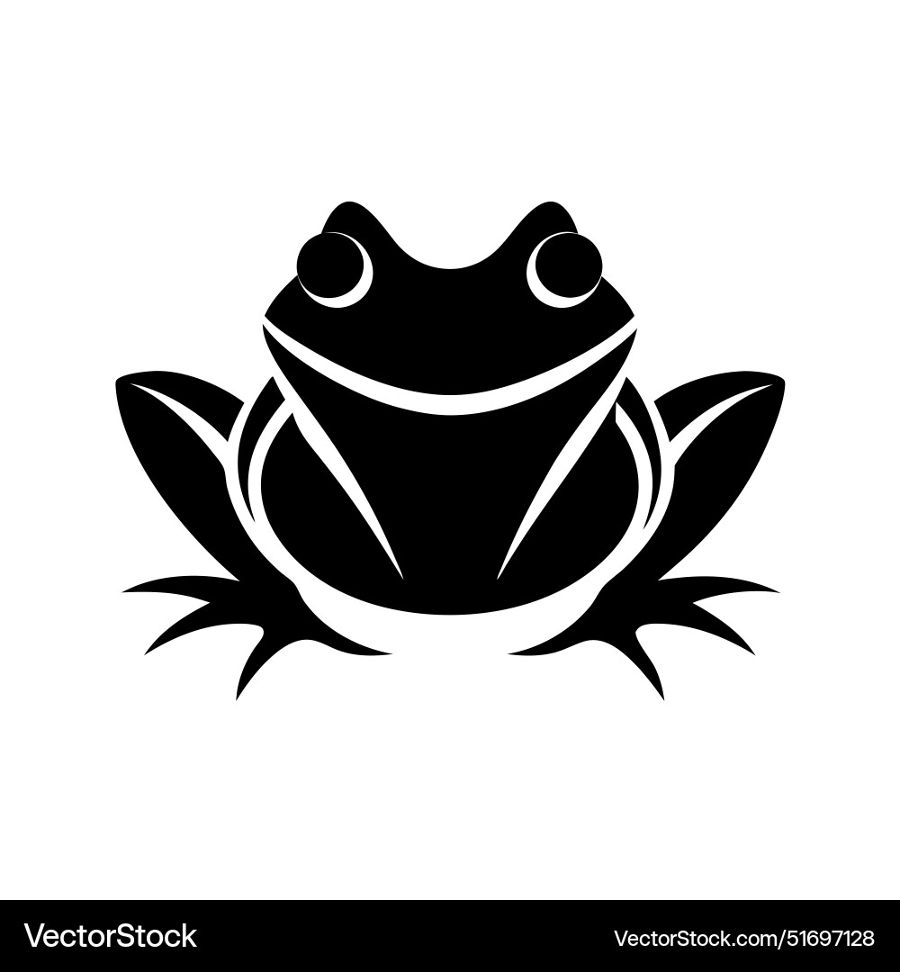 A art frog logo icon Royalty Free Vector Image