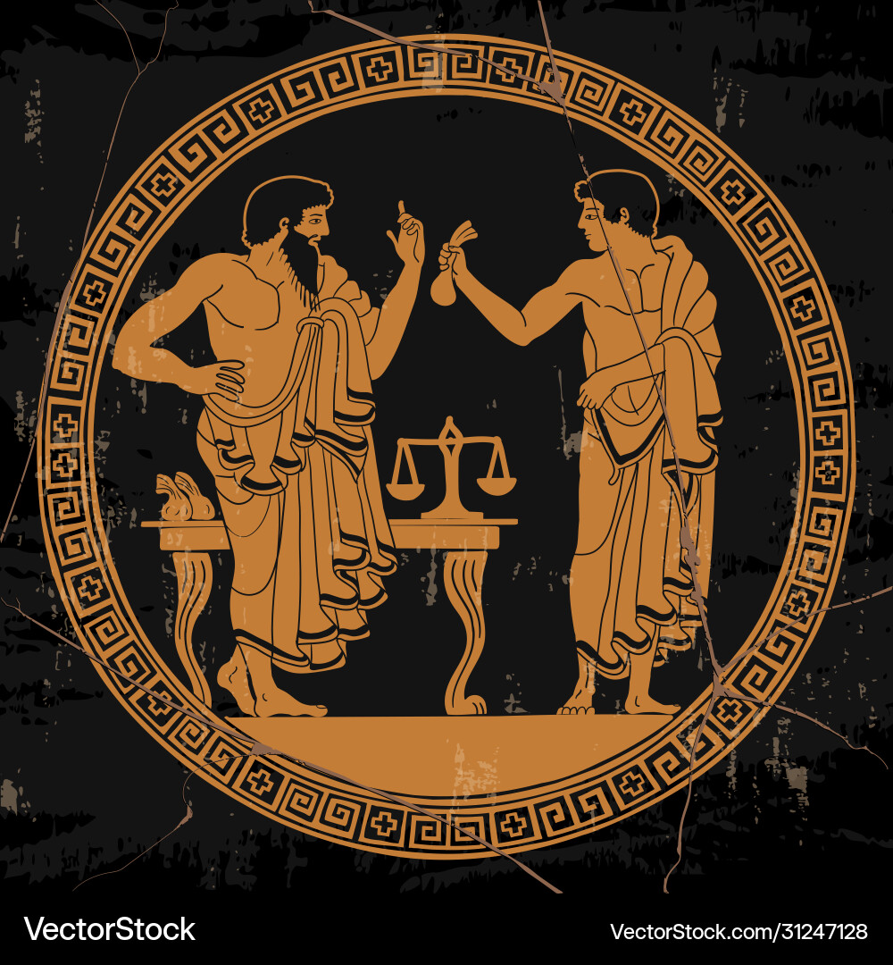 Ancient greek people Royalty Free Vector Image