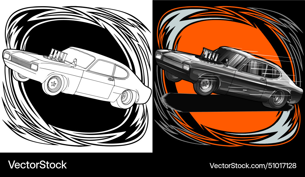 Drag Car Drawings