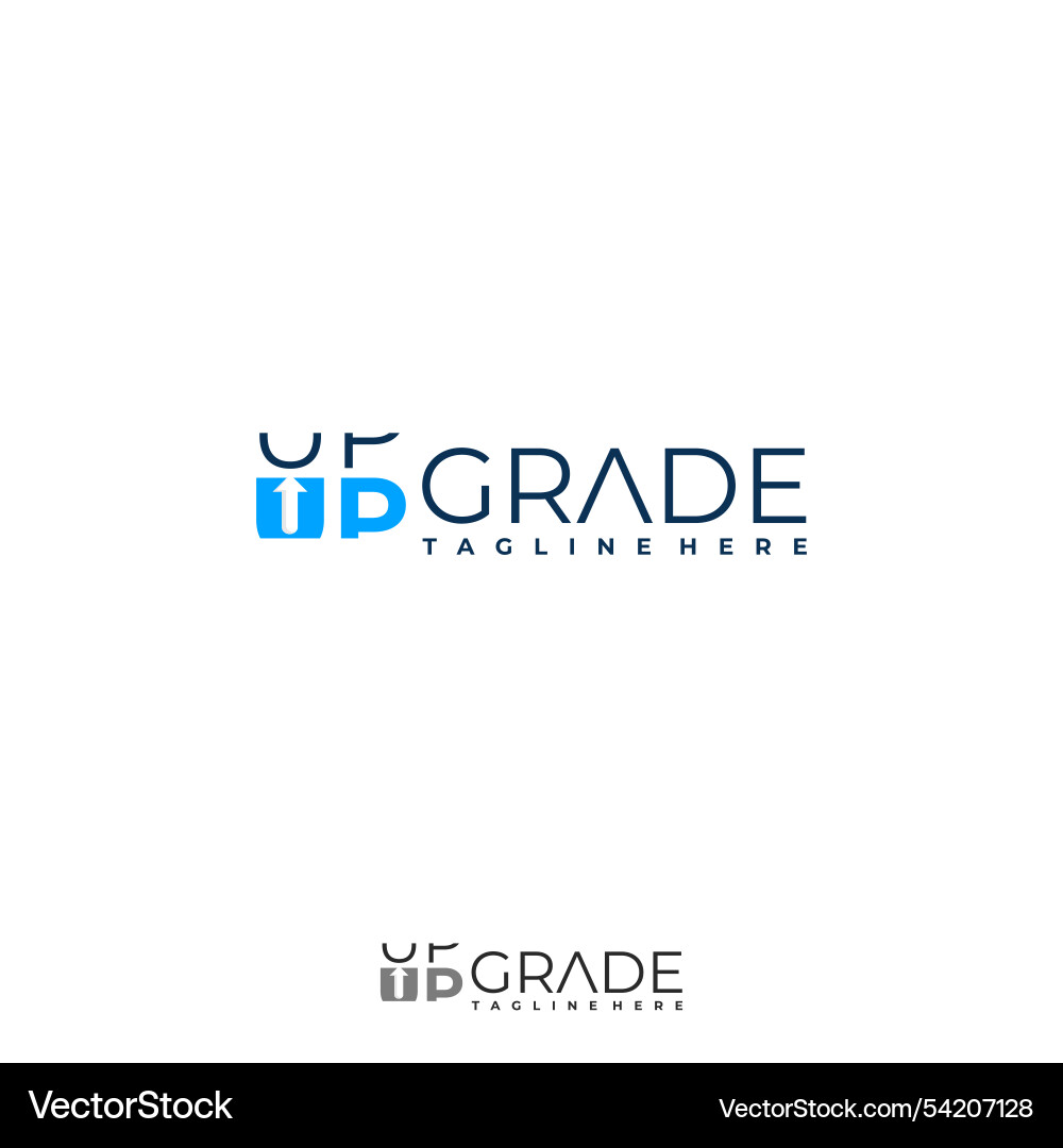 Letter upgrade logo simple modern concept Vector Image