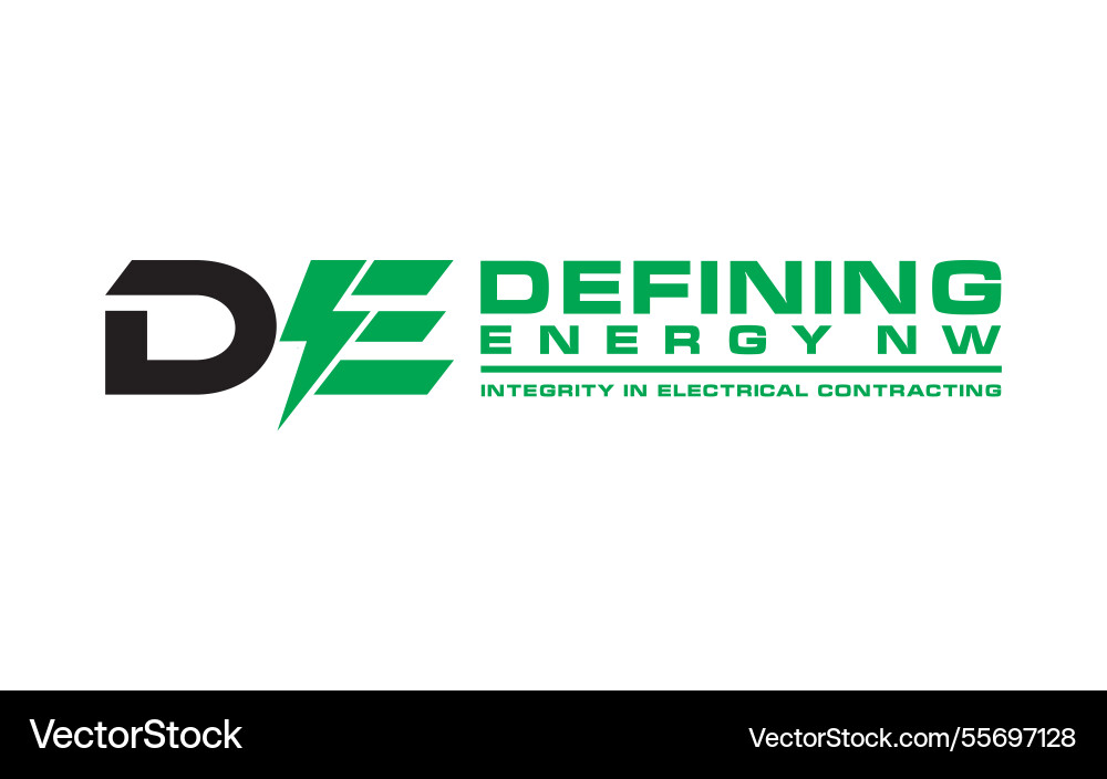 Logo de initial energy design Royalty Free Vector Image