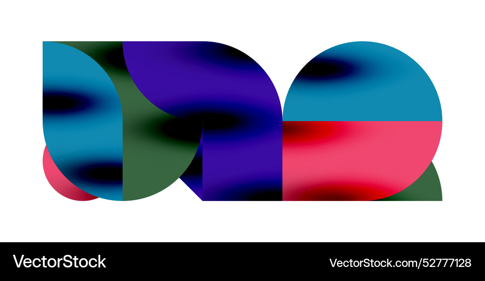 Tech minimal circular shapes geometric art Vector Image