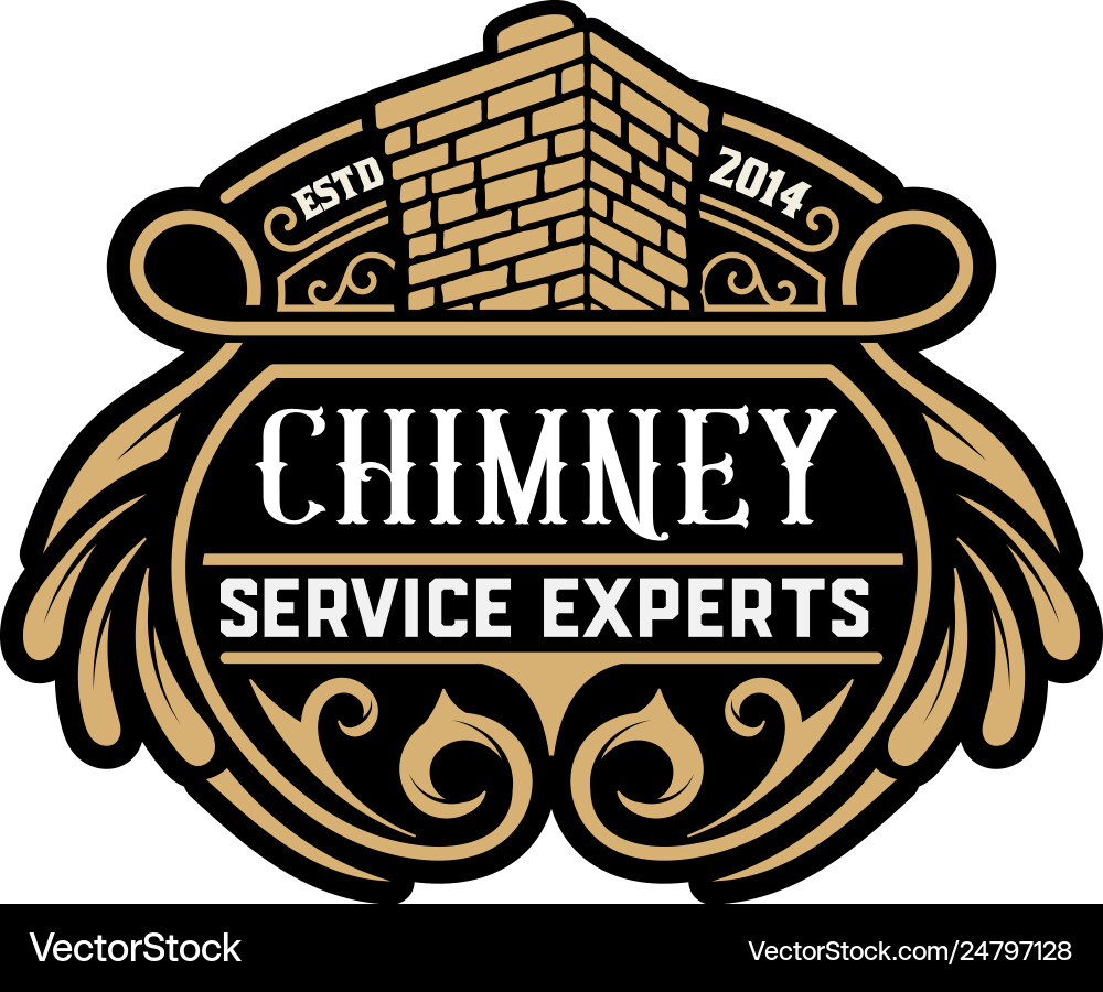 Vintage chimney logo layered Royalty Free Vector Image