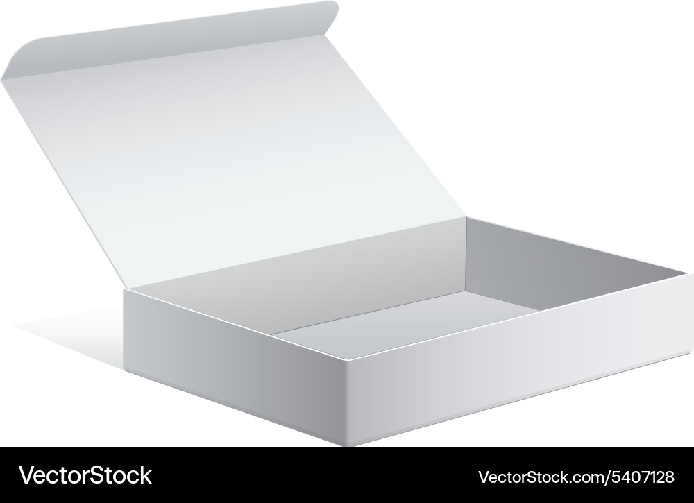 White package cardboard box Royalty Free Vector Image