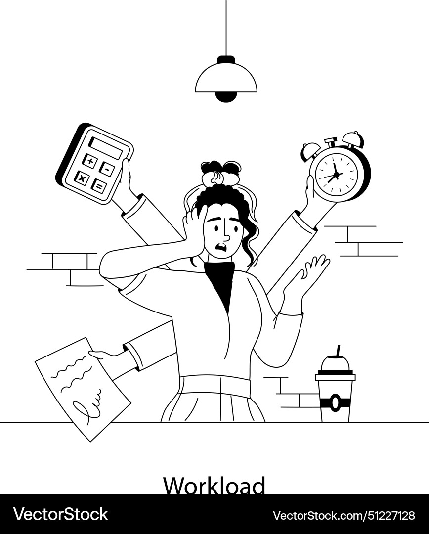 Workload Royalty Free Vector Image - VectorStock