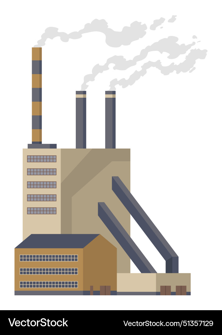 Factory industrial manufactory Royalty Free Vector Image