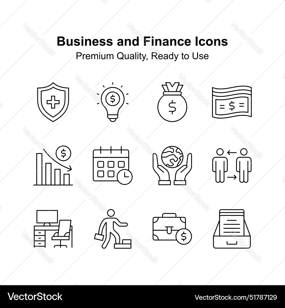 Grab this creatively crafted icons set Royalty Free Vector