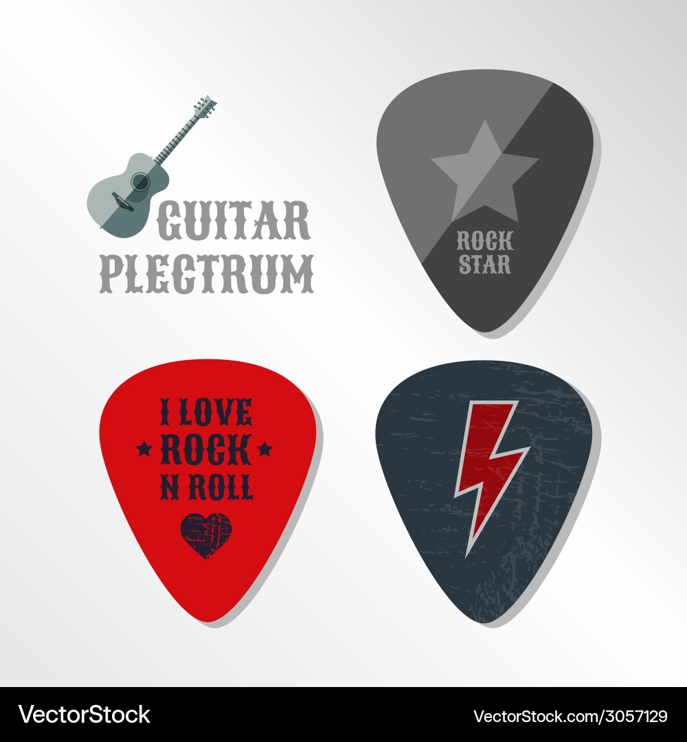 Guitar plectrum Royalty Free Vector Image - VectorStock