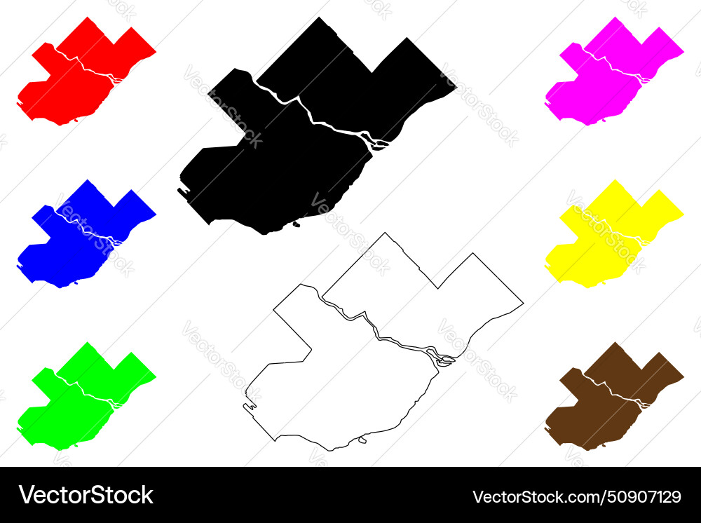 Trois-rivieres city canada quebec province map Vector Image