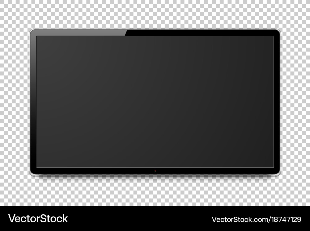 Wide realistic 4k tv screen modern smart Vector Image