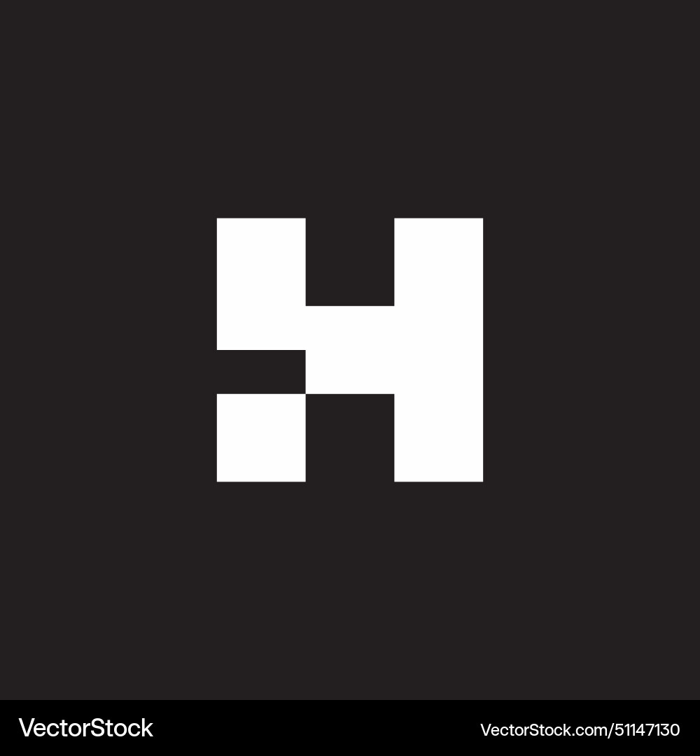 Letter hy simple geometric square logo Royalty Free Vector