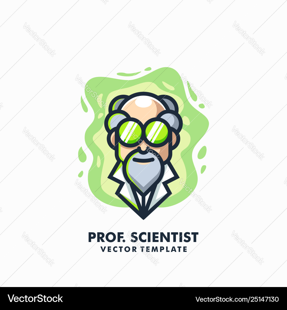 Professor design template Royalty Free Vector Image