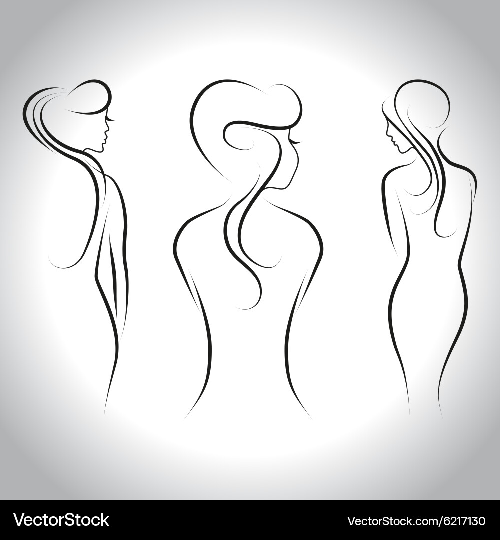 Sitting women Royalty Free Vector Image - VectorStock
