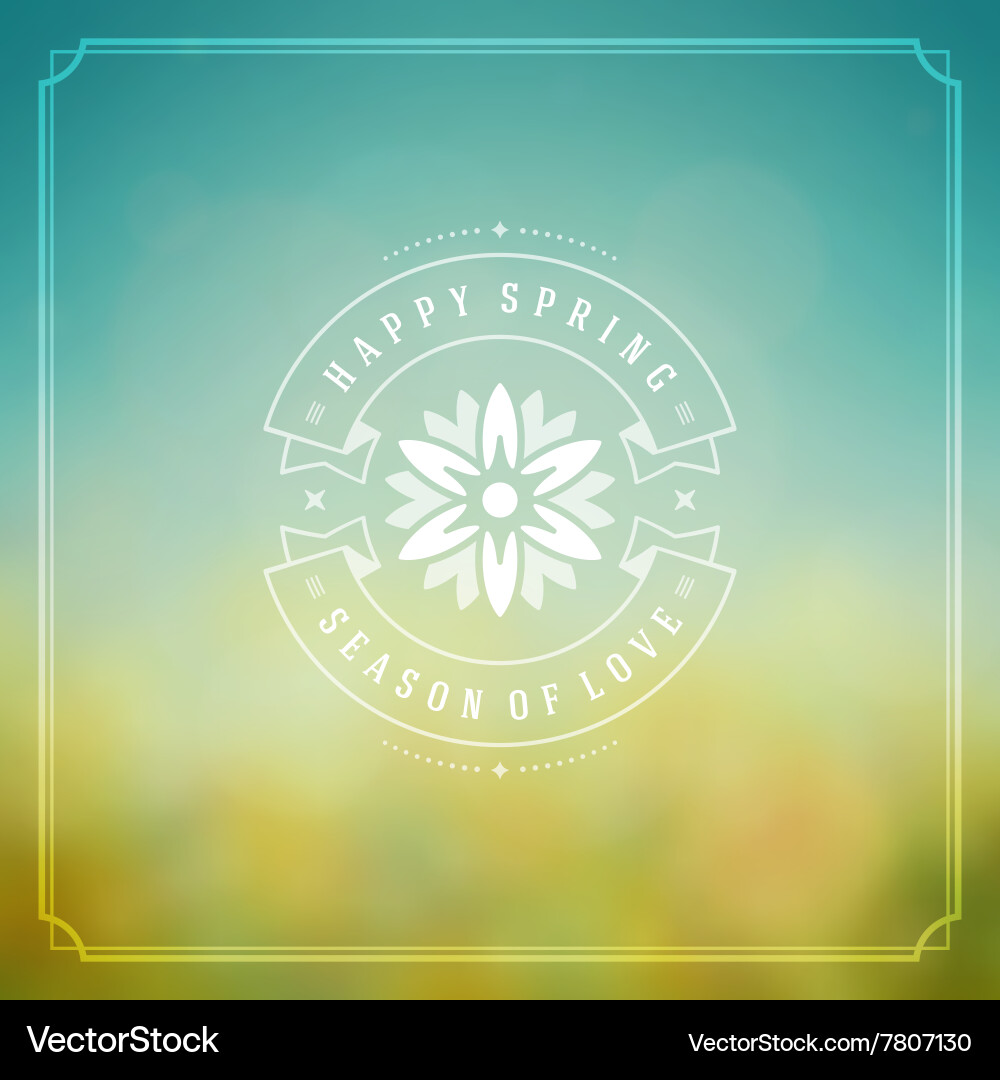 Spring typographic poster or greeting card Vector Image