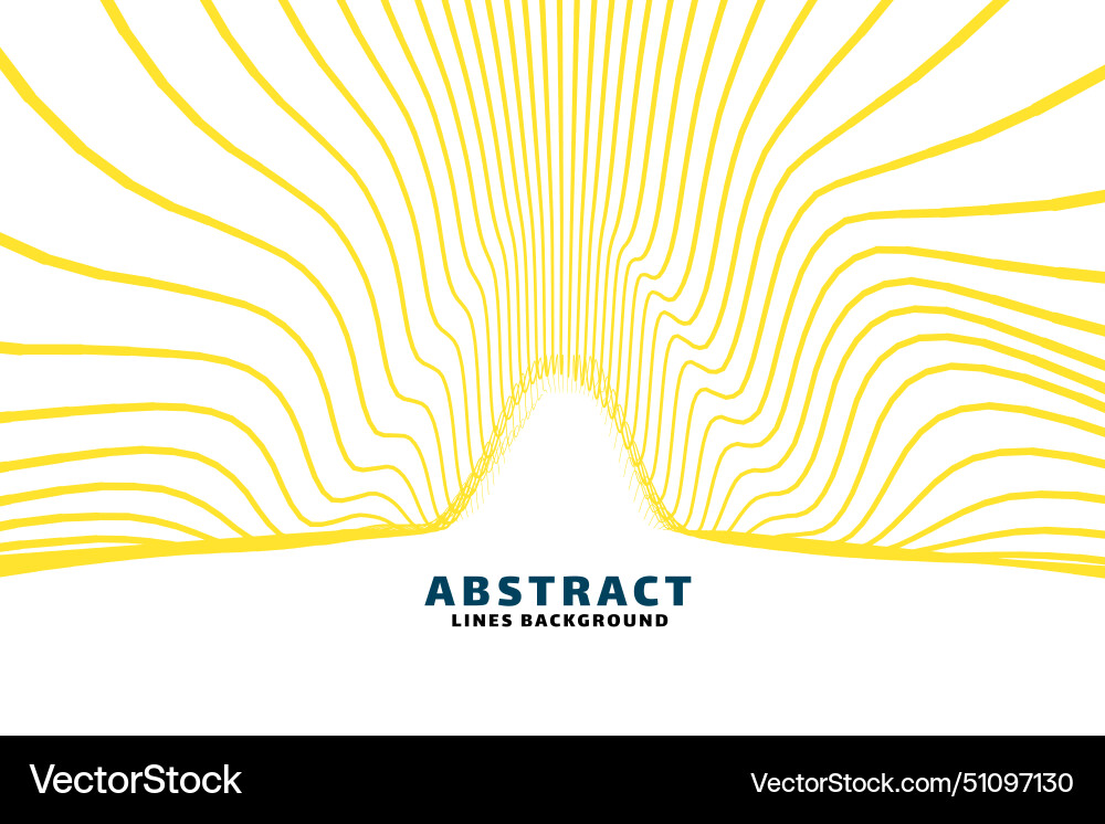 Stylish and abstract yellow outline stripe Vector Image