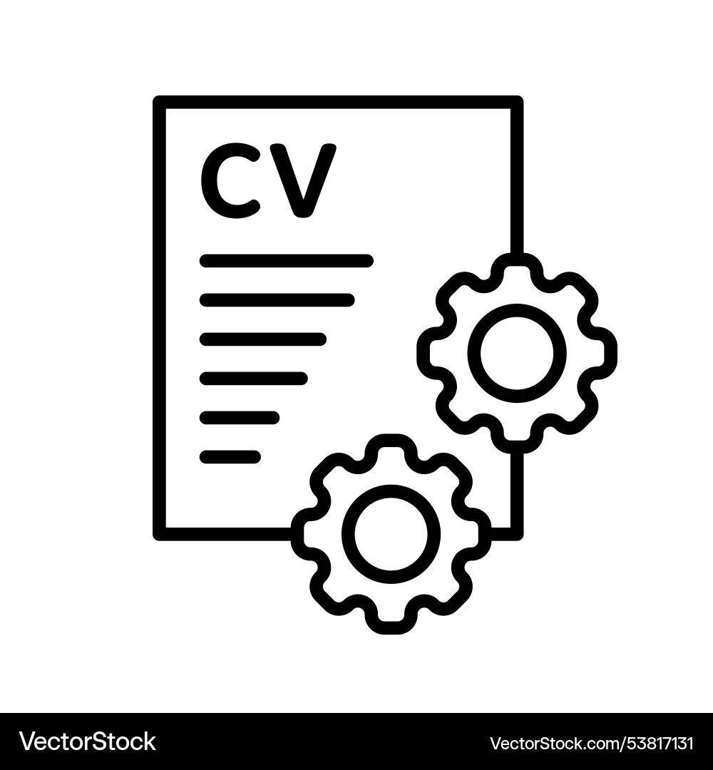 Cv icon with white background stock Royalty Free Vector