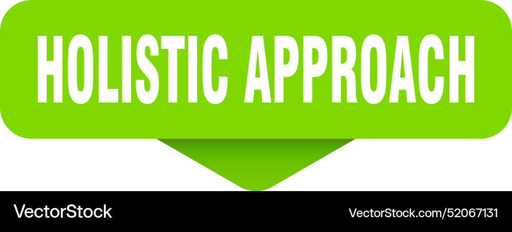 Holistic approach sticker sign Royalty Free Vector Image