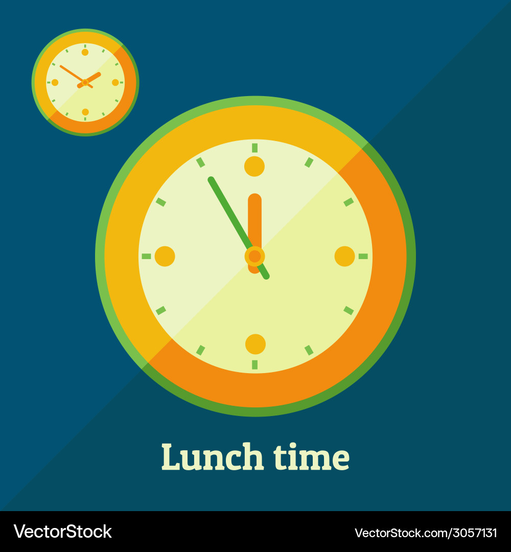 Lunch time Royalty Free Vector Image - VectorStock