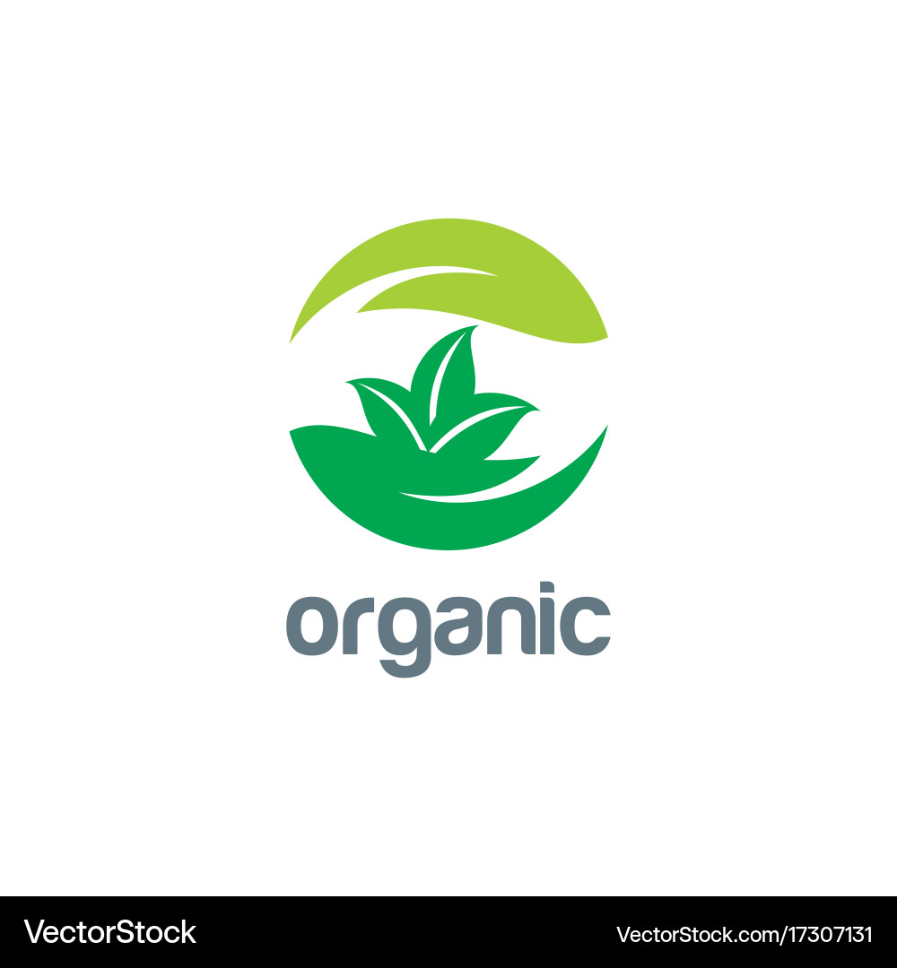 Organic ecology logo Royalty Free Vector Image