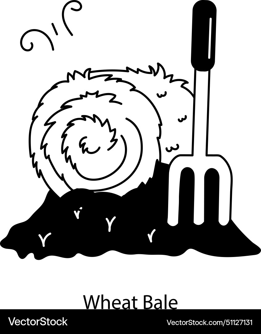 Wheat bale Royalty Free Vector Image - VectorStock