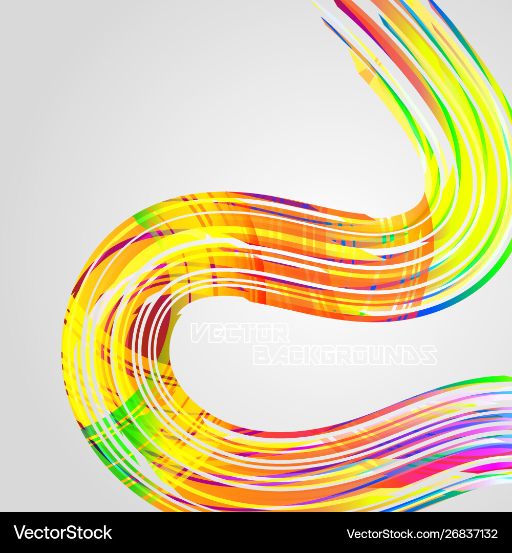 Abstract colorful lines on a gray Royalty Free Vector Image