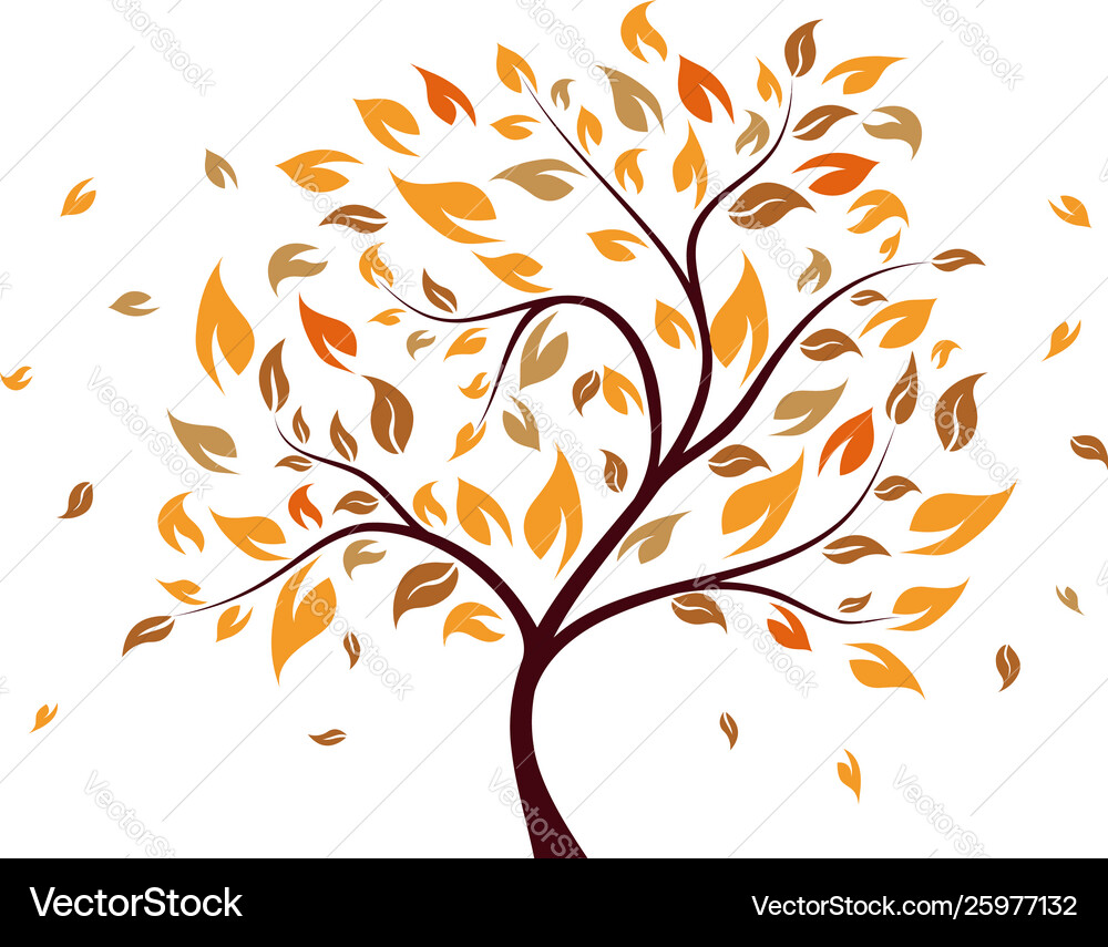 Autumn tree Royalty Free Vector Image - VectorStock