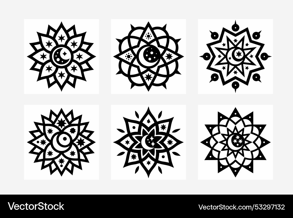 Intricate mandala art design 3 detailed Royalty Free Vector