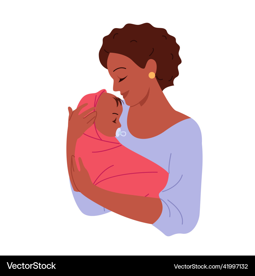 Mother and Baby Cuddle Royalty Free Vector Image