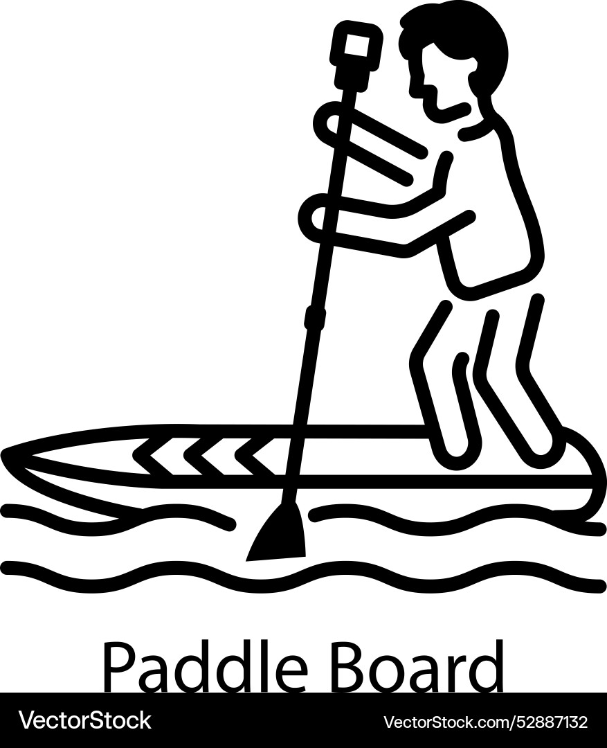 Paddle board Royalty Free Vector Image - VectorStock