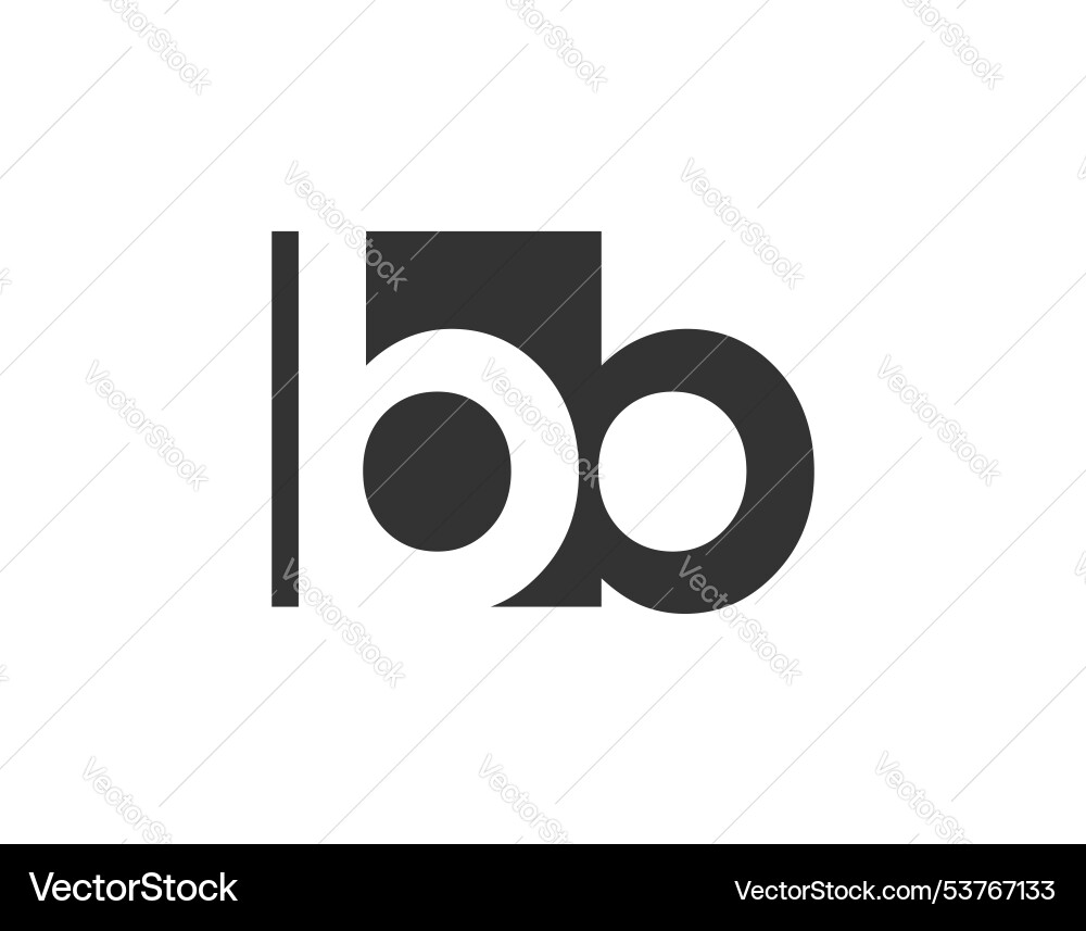 Bb creative geometric initial based modern Vector Image