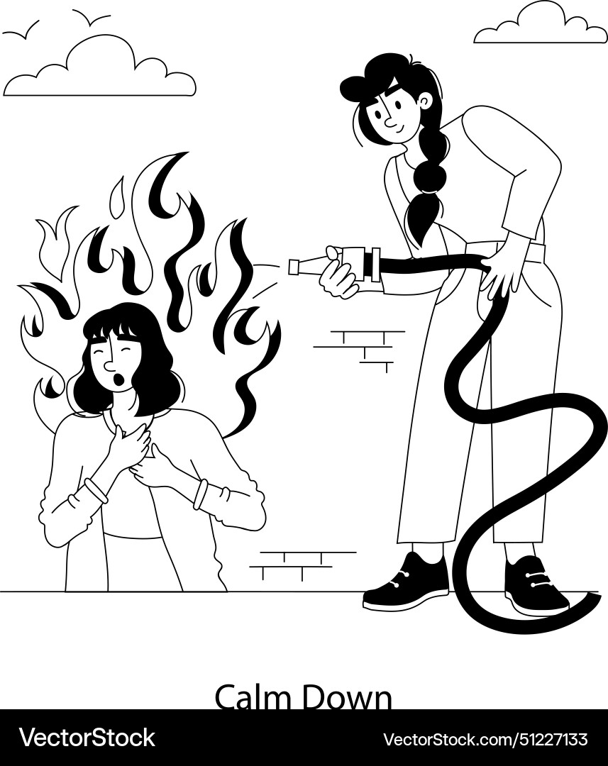 Calm down Royalty Free Vector Image - VectorStock