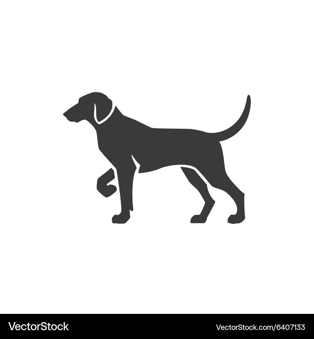 Dog side view isolated on white background Vector Image