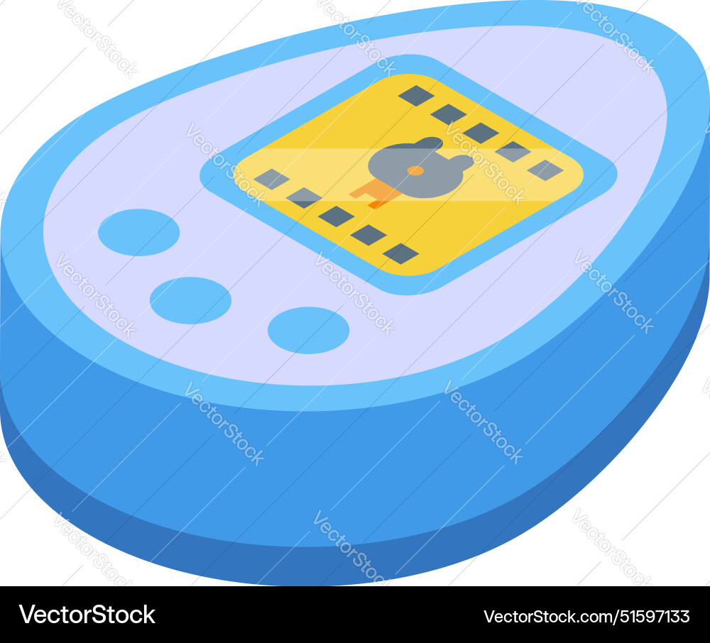 Electronic toy with buttons featuring a digital Vector Image