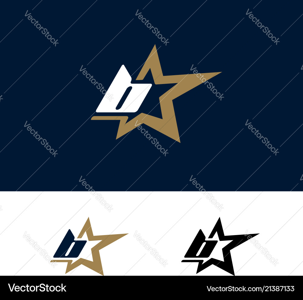 Elegant B Star Logo Template Royalty Free Vector Image