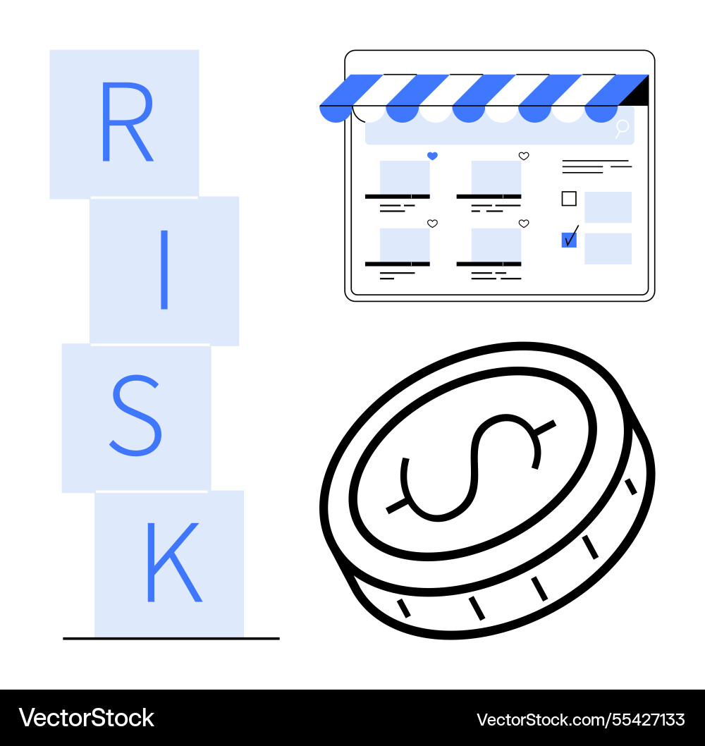 Financial risk management with online tools Vector Image