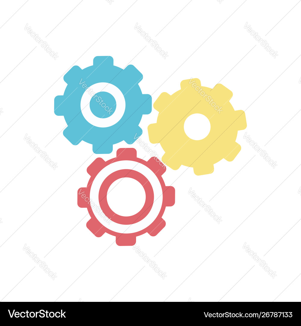 Gear icon template Royalty Free Vector Image - VectorStock