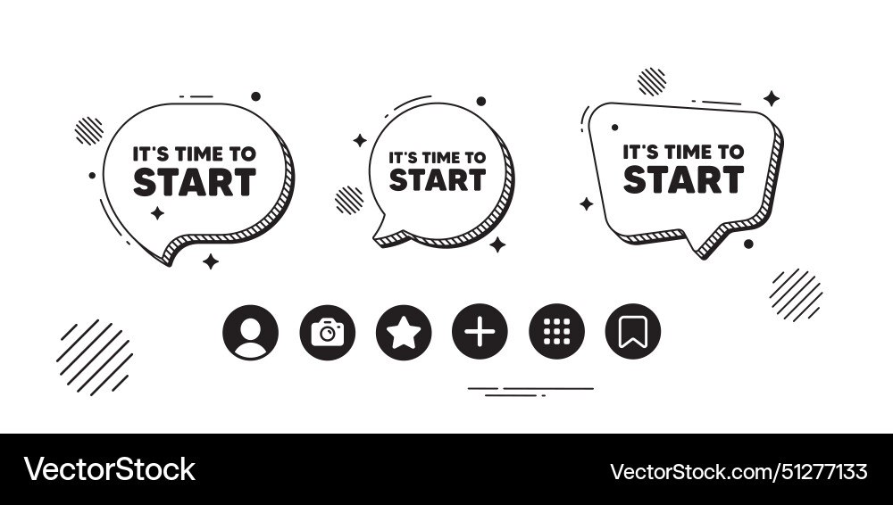 It is time to start symbol special offer sign Vector Image