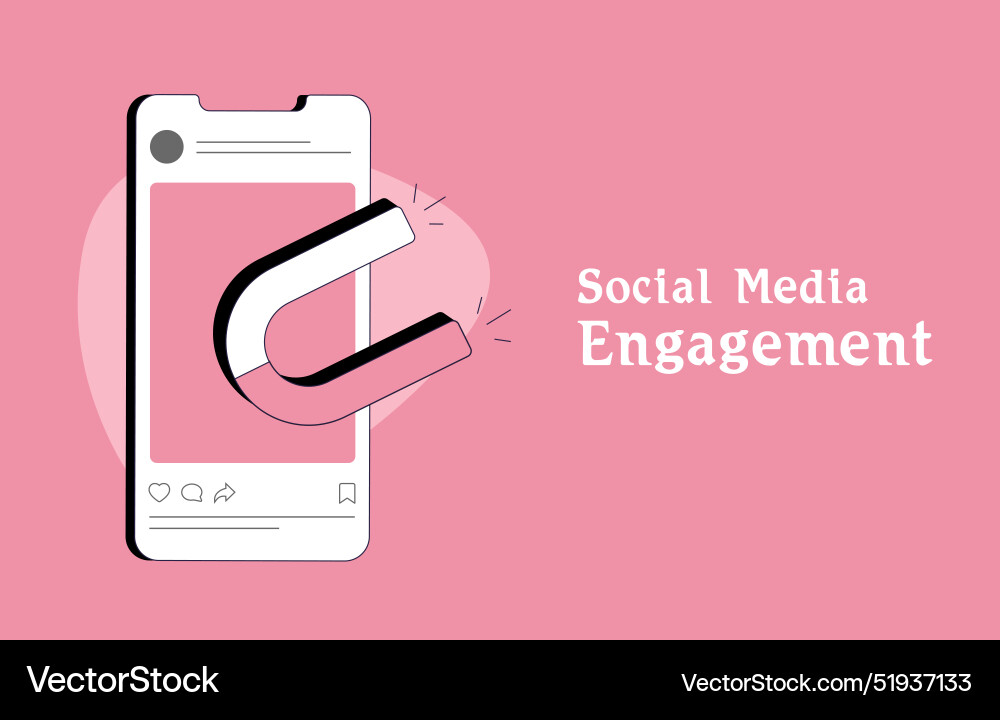 Social media engagement concept user-generated Vector Image