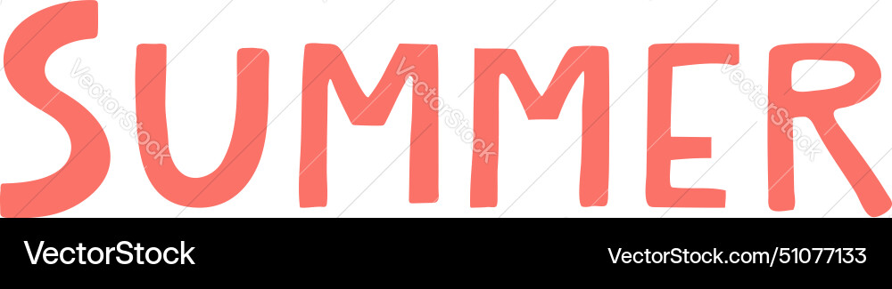 Summer handwritten typography hand lettering Vector Image
