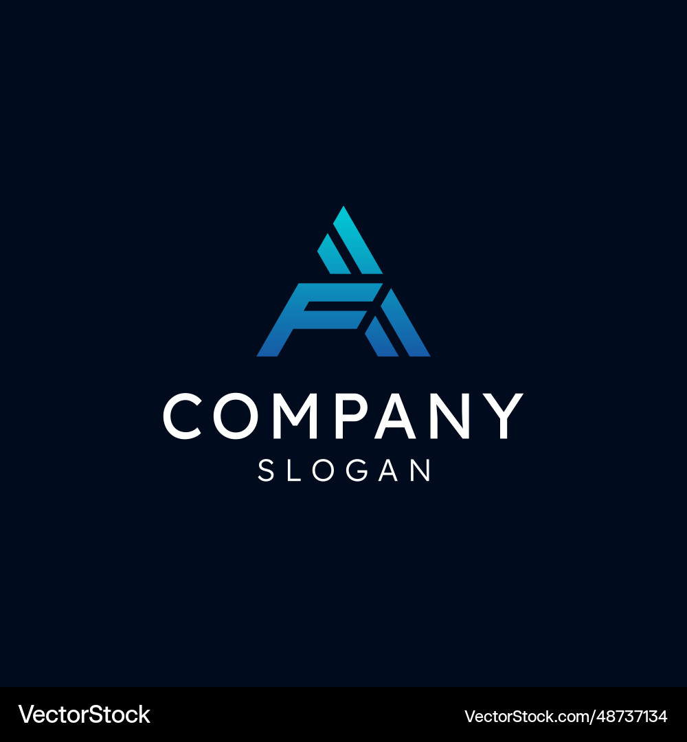 AF Monogram Logo Royalty Free Vector Image - VectorStock