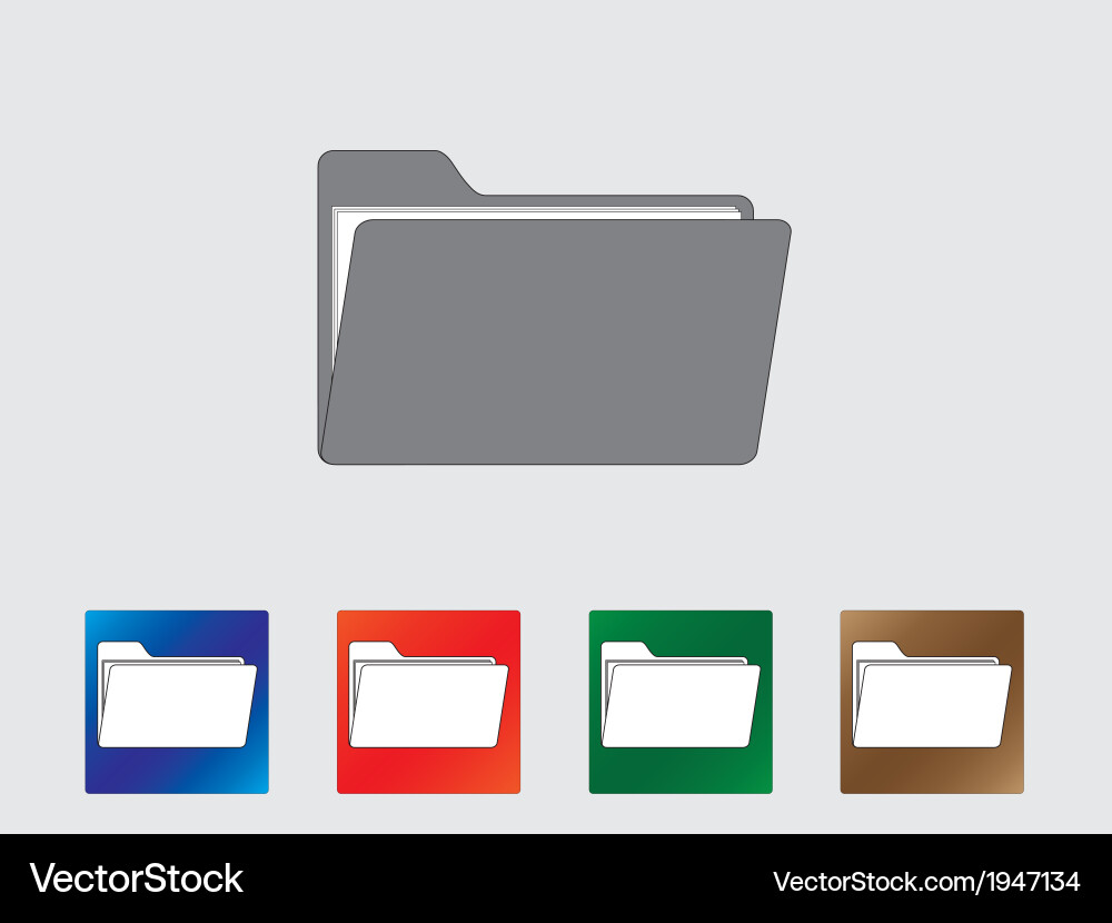 Folder icon Royalty Free Vector Image - VectorStock