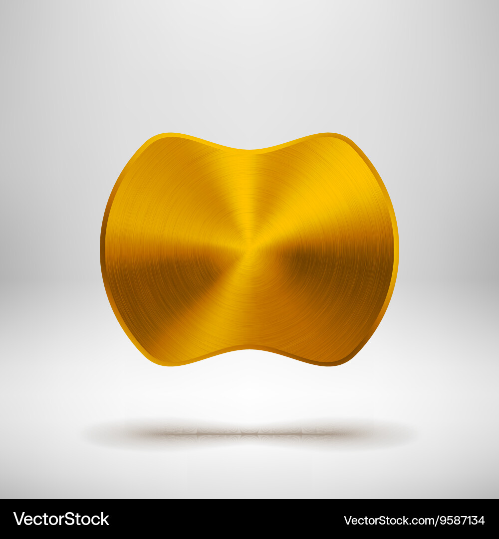 Gold abstract badge template Royalty Free Vector Image