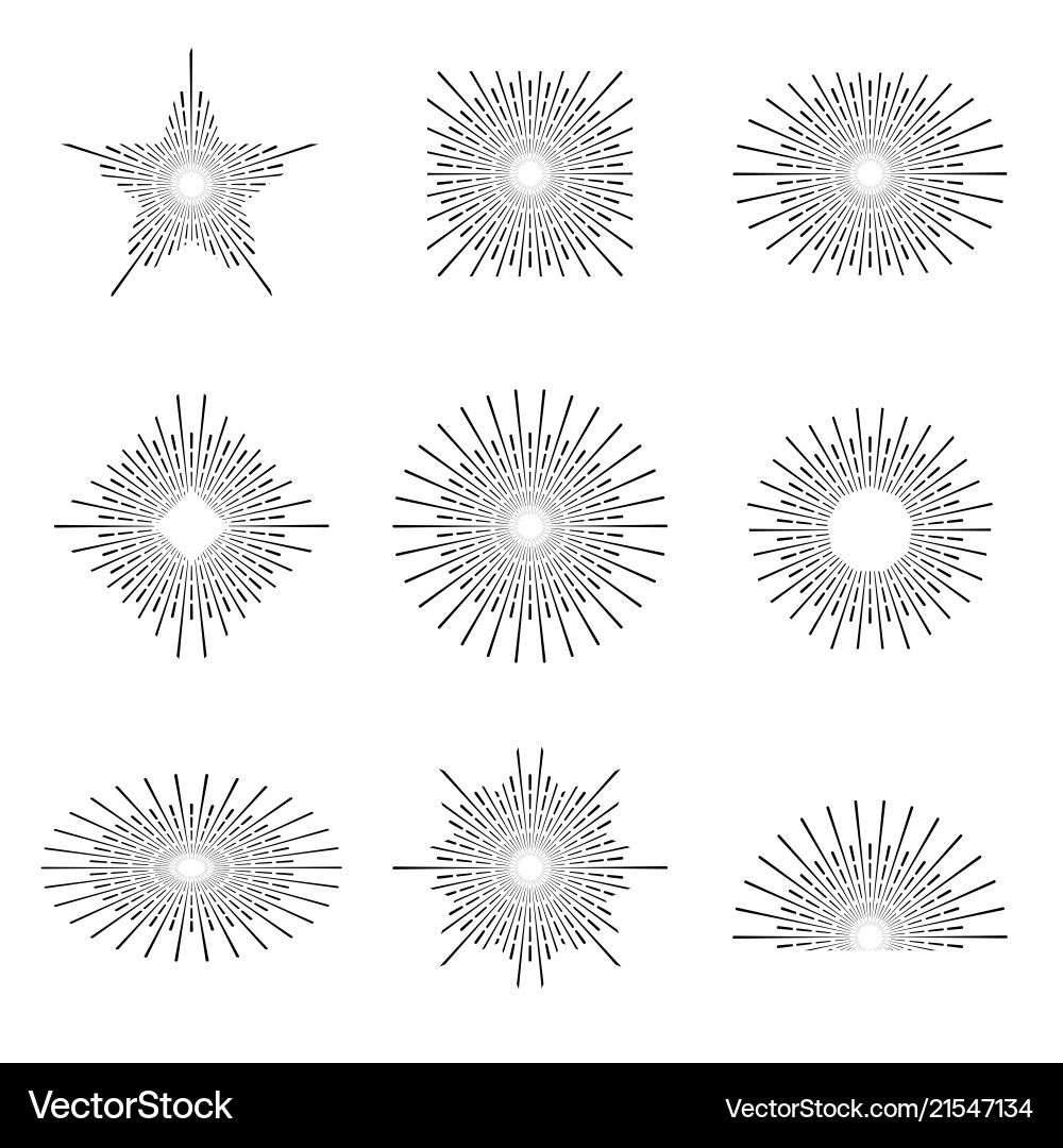 Light rays of burst Royalty Free Vector Image - VectorStock