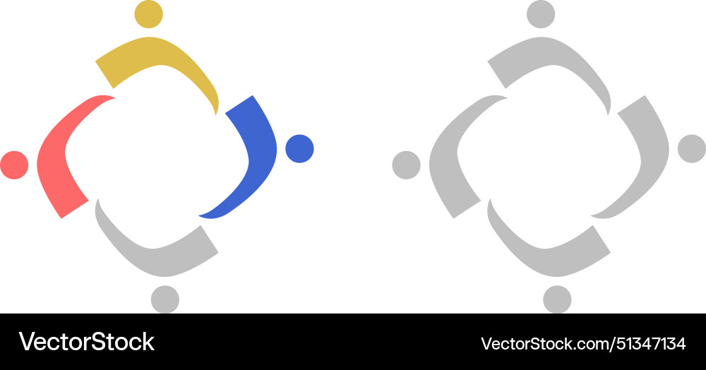 People teamwork coworking employers logo Vector Image