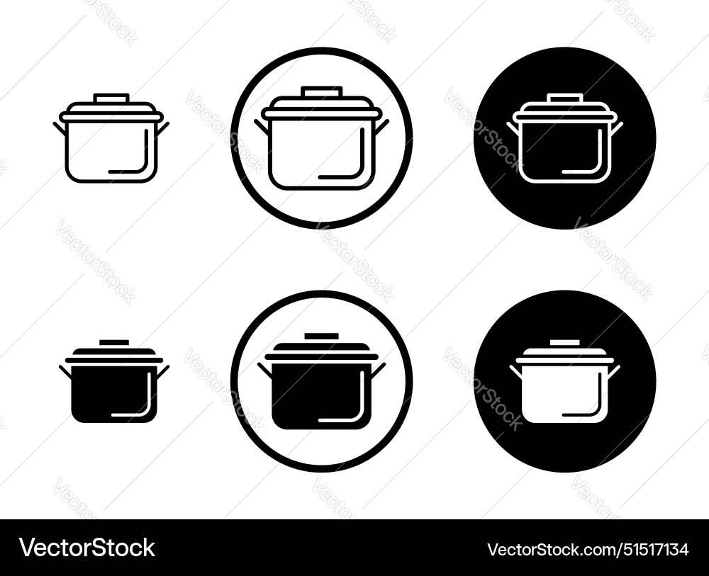 Pot icon Royalty Free Vector Image - VectorStock
