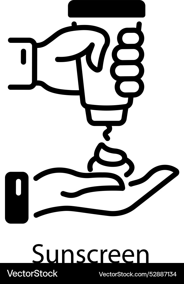 Sunscreen Royalty Free Vector Image - VectorStock