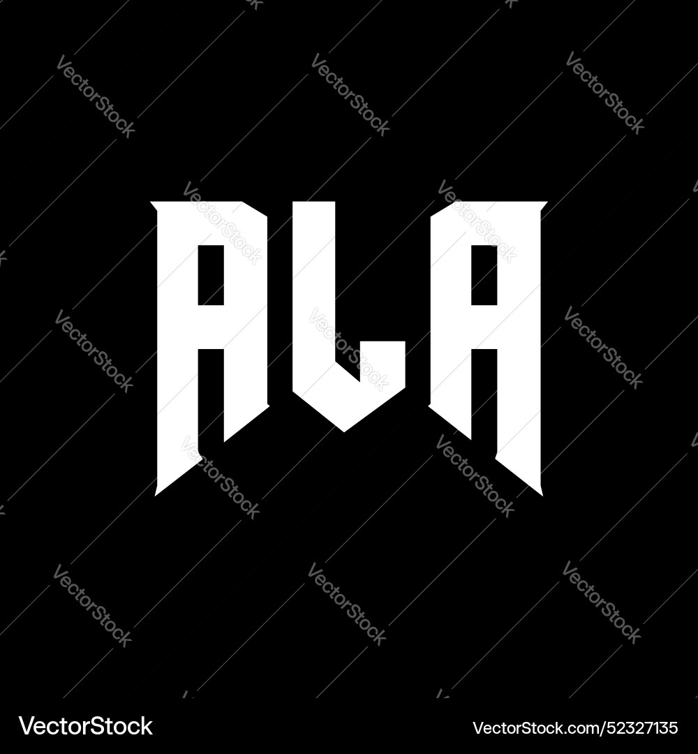 Ala letter logo design for technology company Vector Image