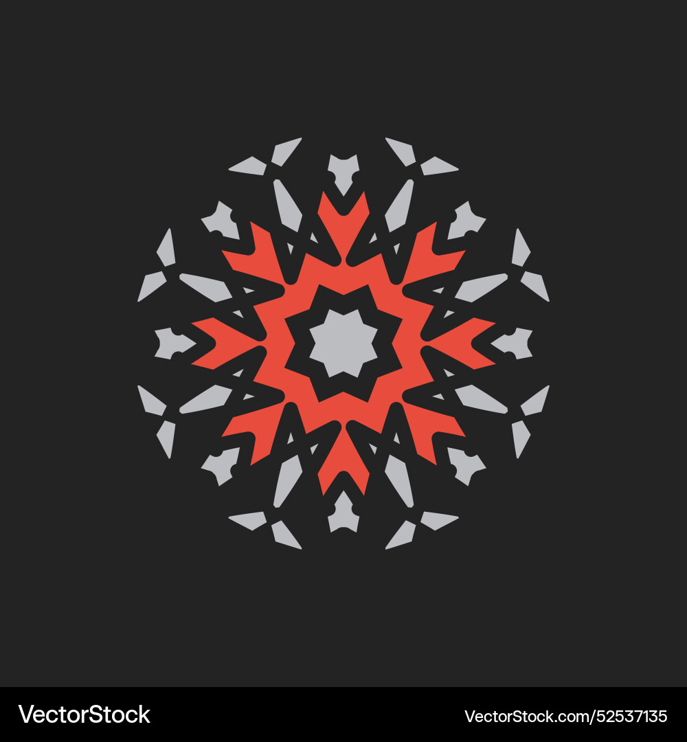 Arabic circular geometric emblem Royalty Free Vector Image